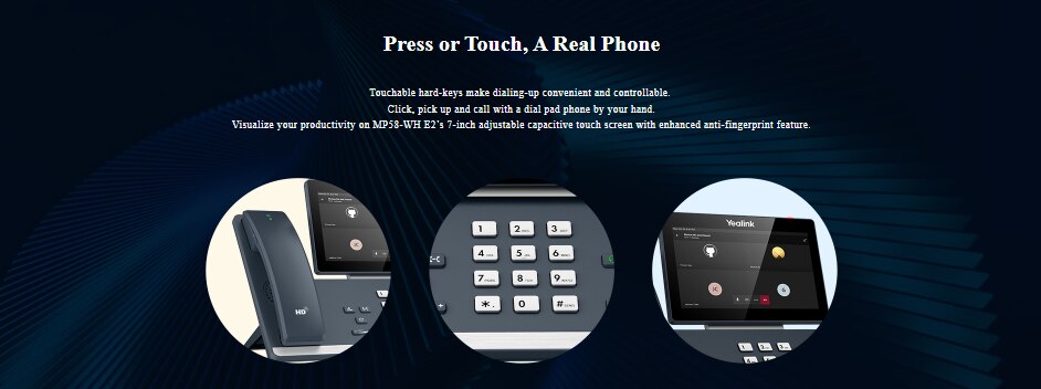 Yealink MP58-WH E2 Wireless Handset Microsoft Teams Edition - PoE